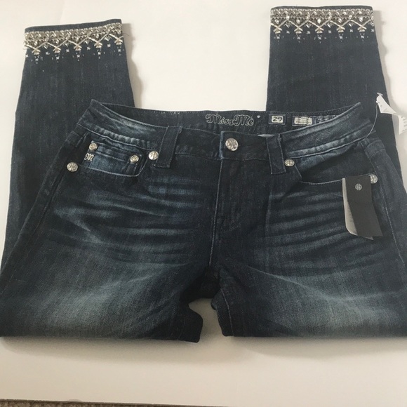 Miss Me | Jeans | Miss Me Jeweled Bottom Ankle Skinny Jeans | Poshmark